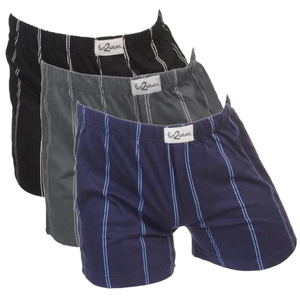 Fun2wear heren boxershorts wijd Streep assorti 3-pack
